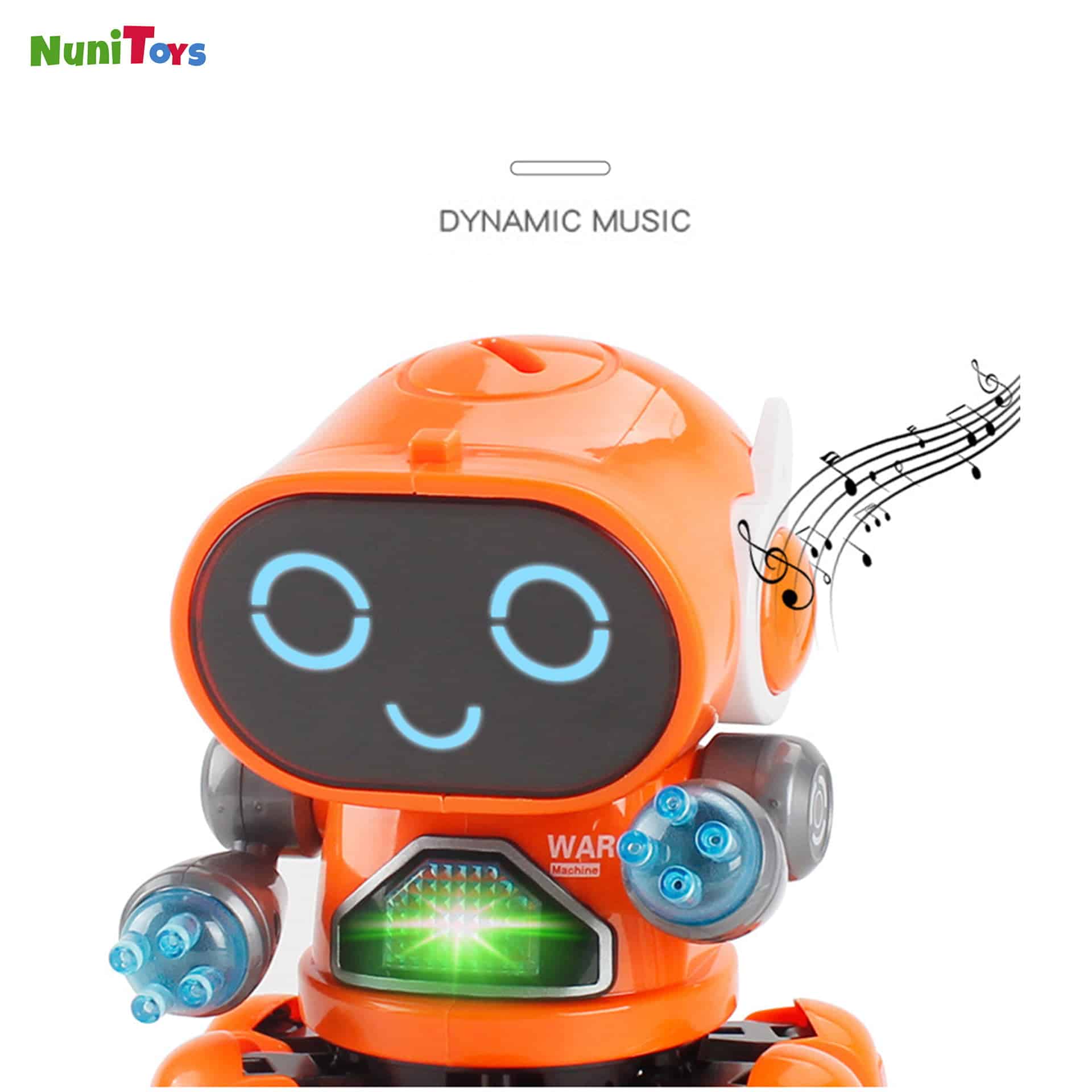 Smart Dancing Robot with Six Claws and LEDs - nunitoys