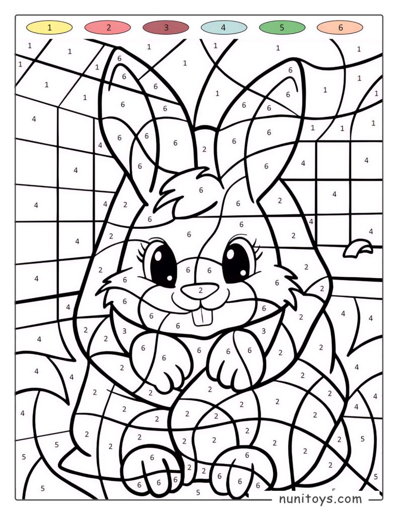 Coloring Pages by Numbers for Kids - nunitoys