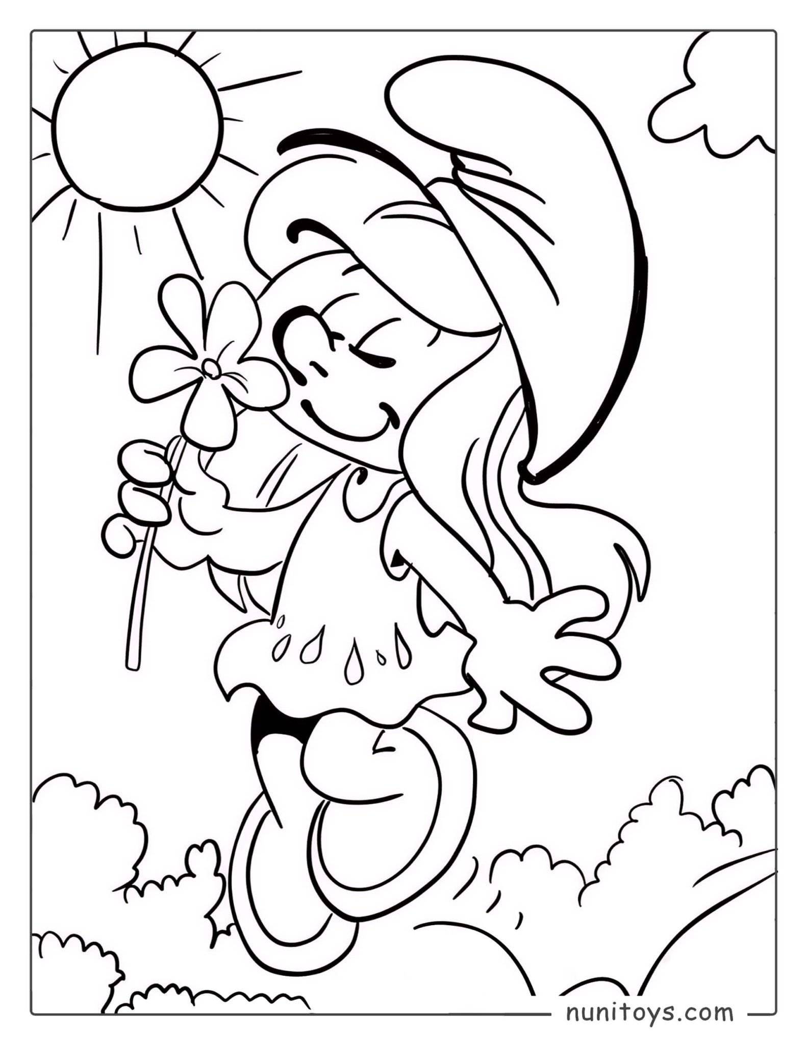Páginas para colorear de los Pitufos - nunitoys