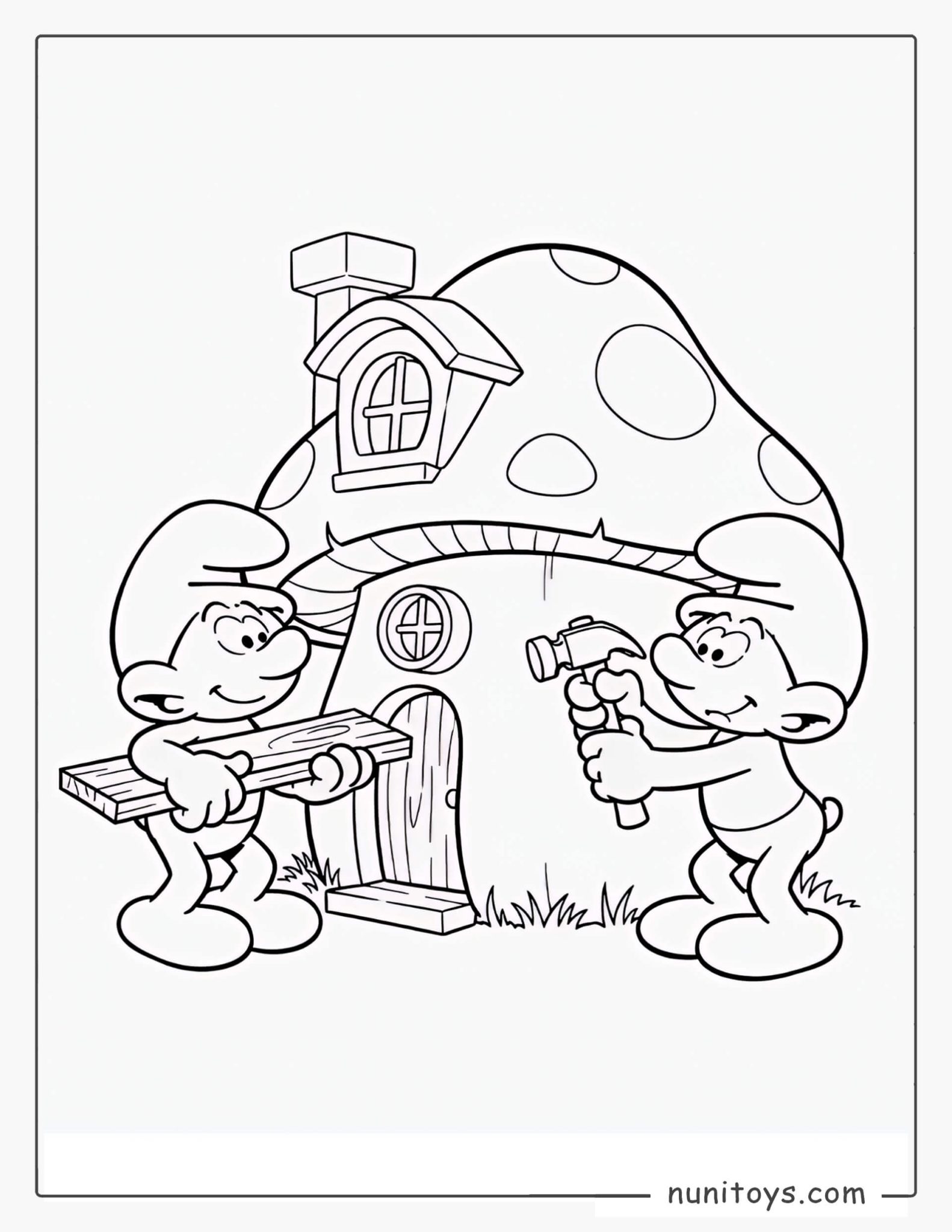 Páginas para colorear de los Pitufos - nunitoys