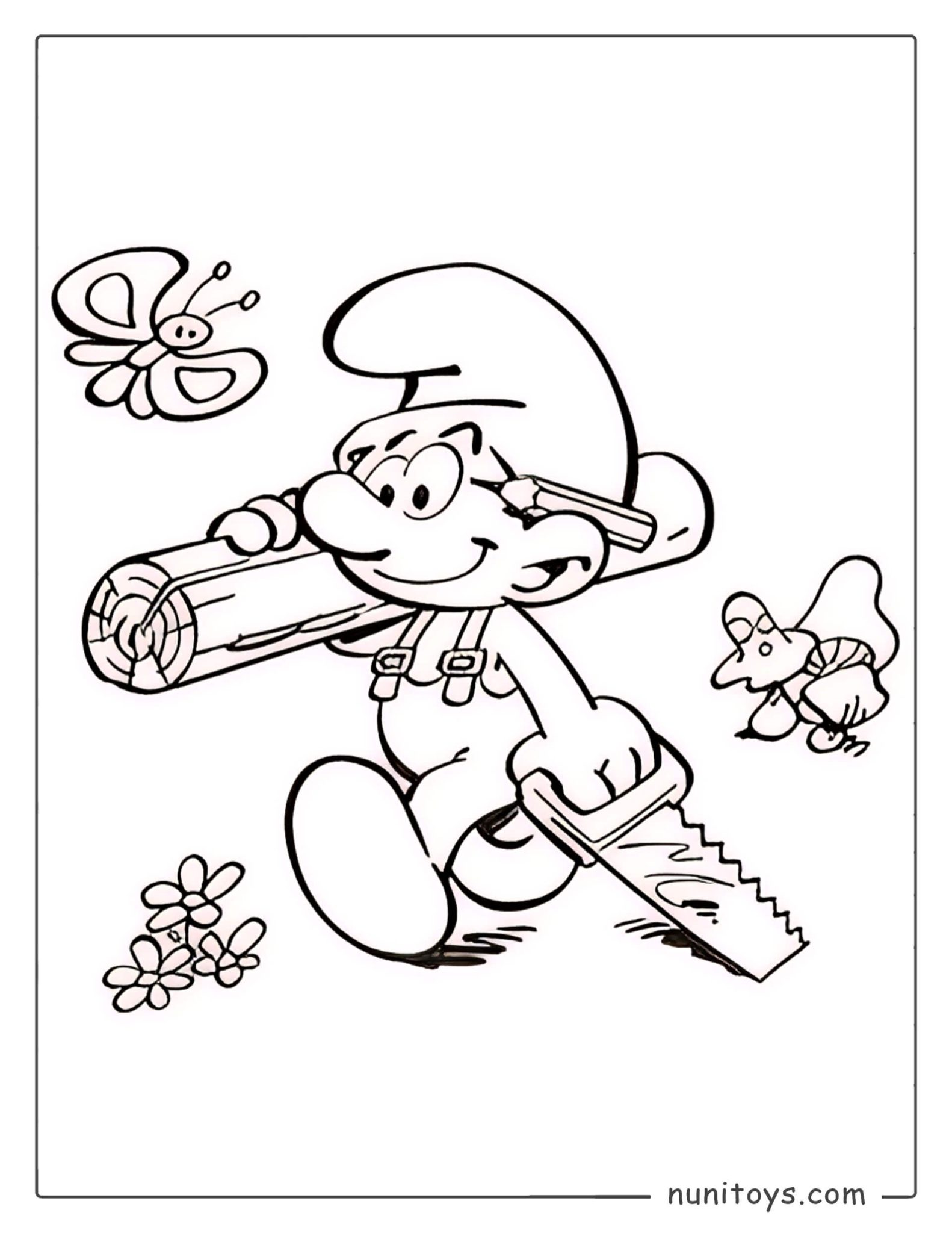 Páginas para colorear de los Pitufos - nunitoys