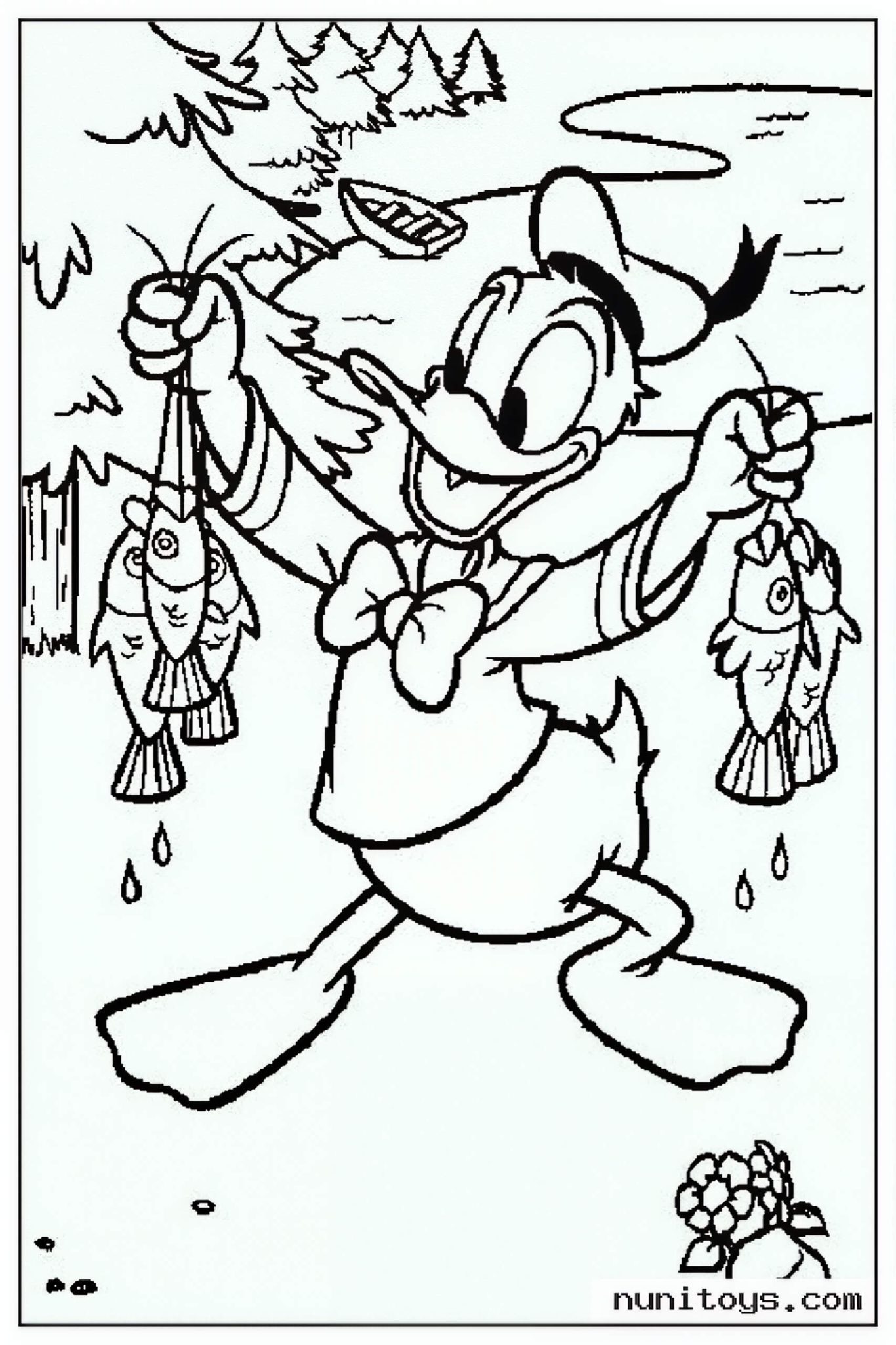 Free Printable Donald Duck Coloring Pages for Kids - Nunitoys