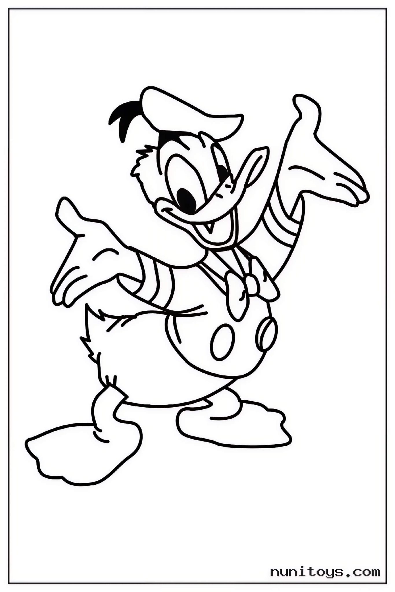 Free Printable Donald Duck Coloring Pages for Kids - Nunitoys